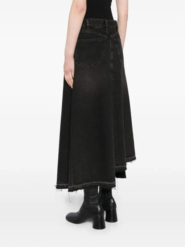 JNBY Distressed Maxi Denim Skirt