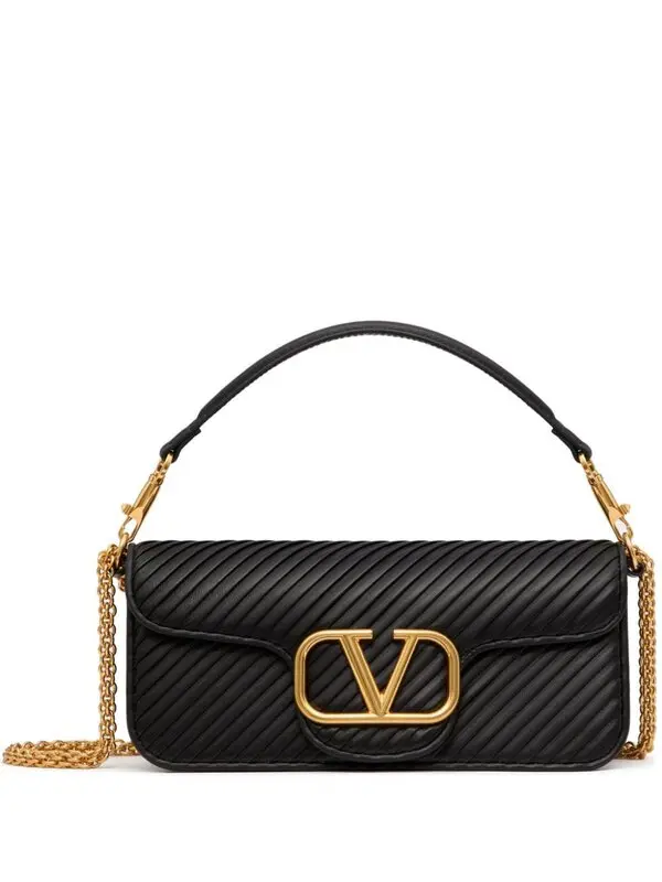 Valentino Garavani Locò Leather Shoulder Bag