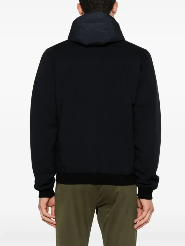MOORER Padded Hooded Jacket - Blue