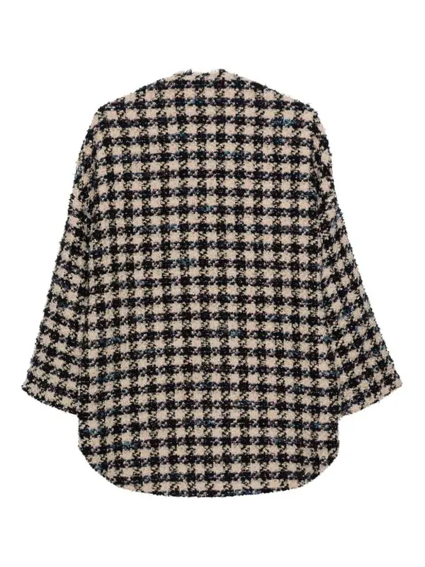 FORTE_FORTE Check-pattern Tweed Coat