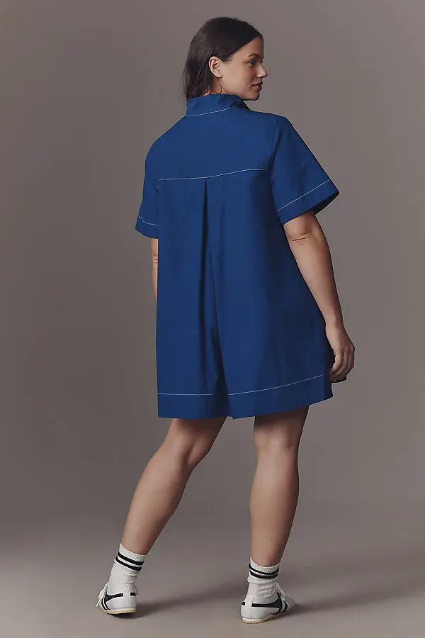 Maeve The Jeannie A-Line Mini Dress In Blue - 32% Off | Editorialist