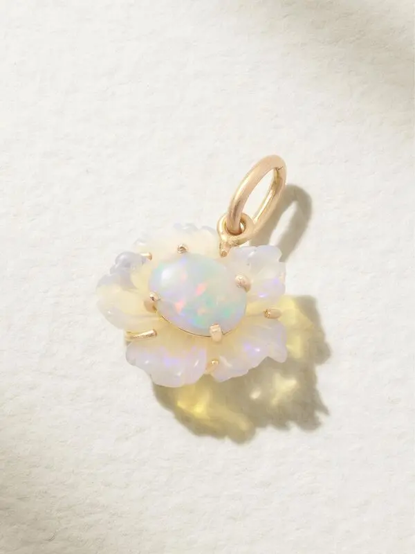 Irene Neuwirth Tropical Flower Opal Pendant - Gold