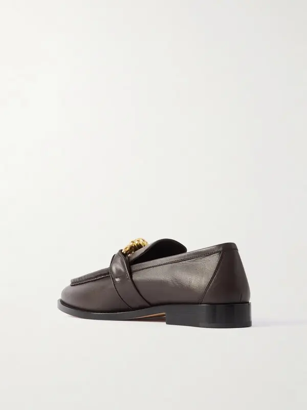 Bottega Veneta Astaire Embellished Leather Loafers