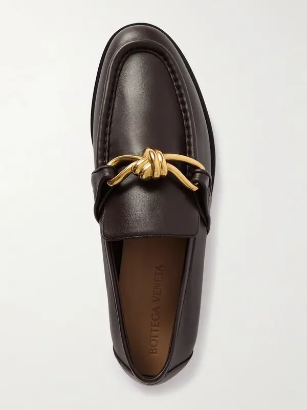 Bottega Veneta Astaire Embellished Leather Loafers
