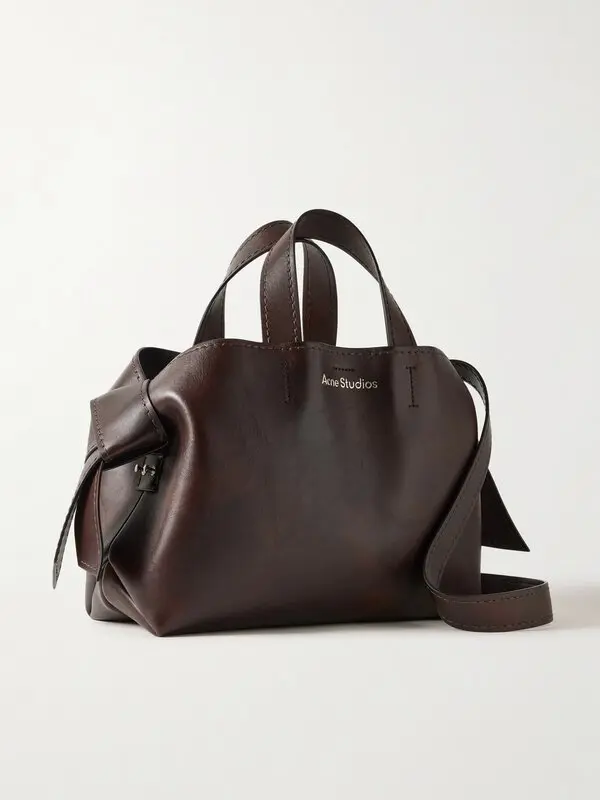 Acne Studios Musubi Knotted Leather Tote - Brown