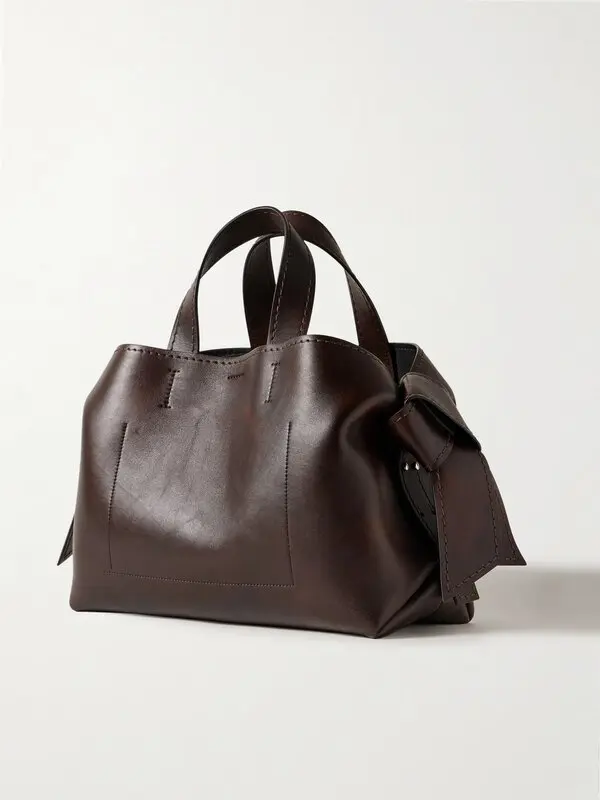 Acne Studios Musubi Knotted Leather Tote - Brown
