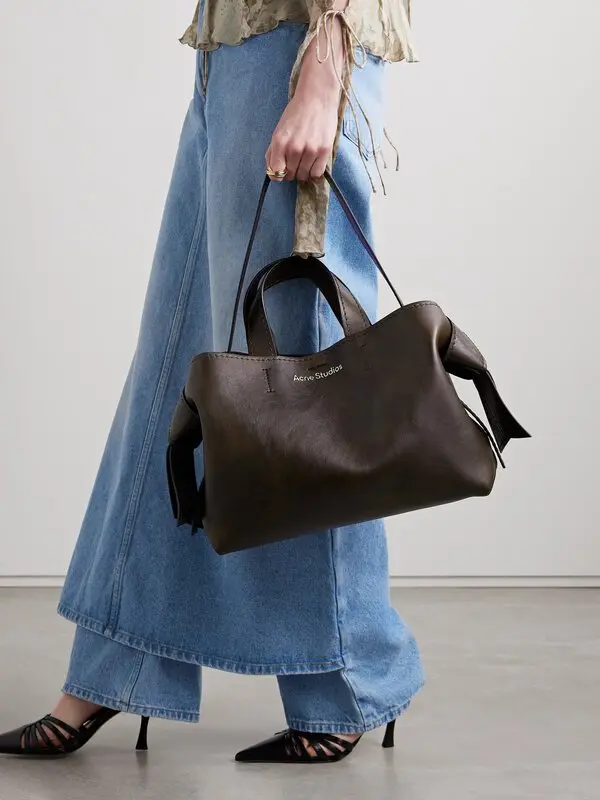 Acne Studios Musubi Knotted Leather Tote - Brown