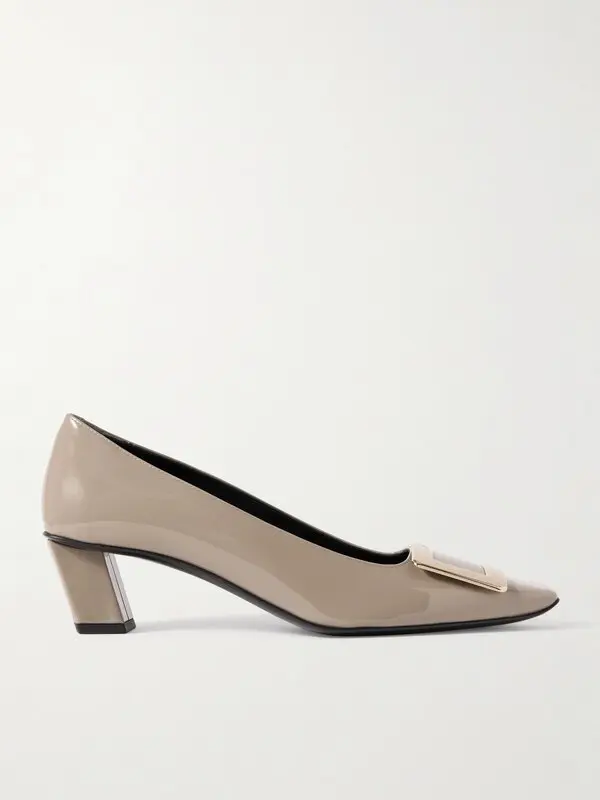 ROGER VIVIER Belle Vivier 45 Patent-leather Pumps - Brown