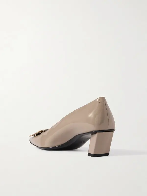 ROGER VIVIER Belle Vivier 45 Patent-leather Pumps - Brown