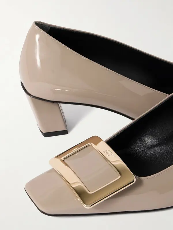 ROGER VIVIER Belle Vivier 45 Patent-leather Pumps - Brown