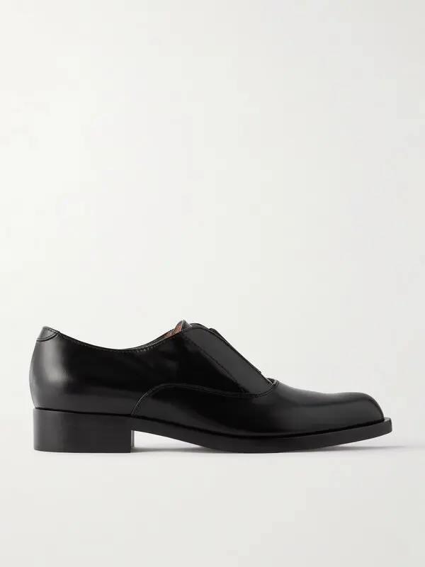 GIANVITO ROSSI Dover Glossed-leather Loafers