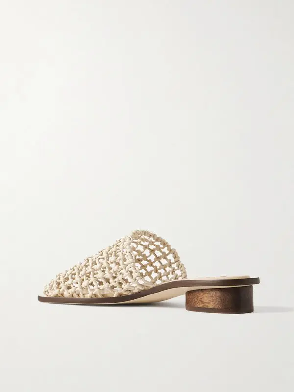 Cult Gaia Merida Woven Leather Mules