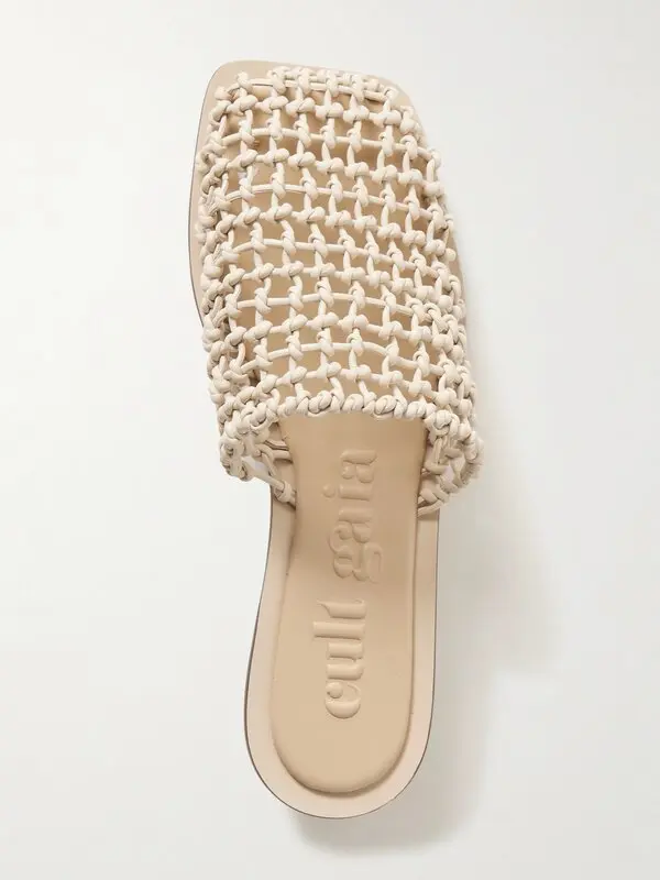 Cult Gaia Merida Woven Leather Mules