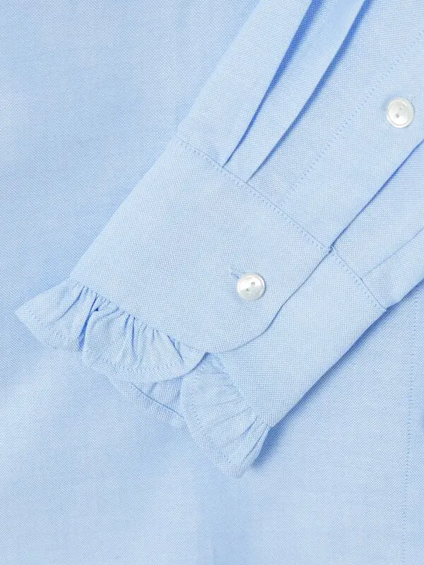 NILI LOTAN Lydia Ruffled Cotton Shirt