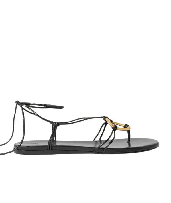 Proenza Schouler Embellished Leather Sandals - Black