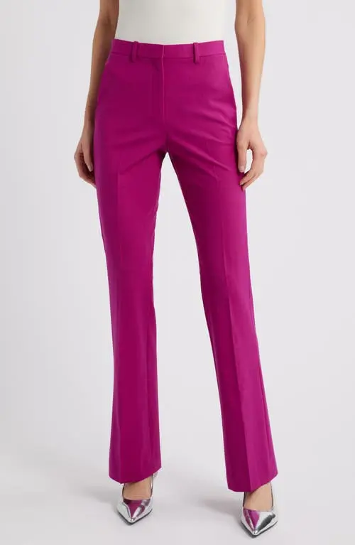 Theory Slim Fit Stretch Wool Trousers - Wildflower