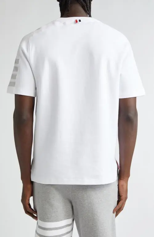 Thom Browne Milano 4-bar Cotton T-shirt - White