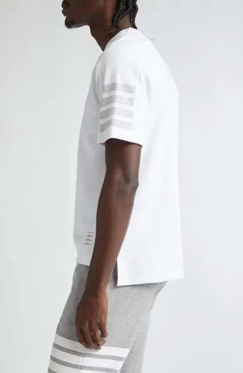 Thom Browne Milano 4-bar Cotton T-shirt - White