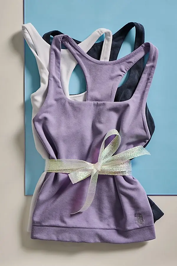 Free People Go To Smooth Square Neck Cami - Washed Iris