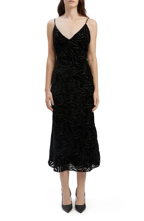 Bardot Paradiso Burnout Velvet Dress In Black - 40% Off | Editorialist