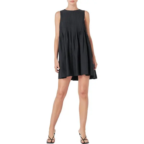 Endless Rose Pintuck Voluminous Mini Dress