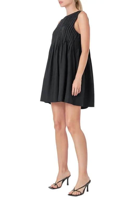 Endless Rose Pintuck Voluminous Mini Dress
