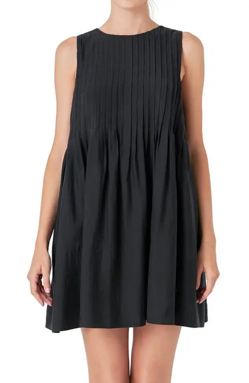 Endless Rose Pintuck Voluminous Mini Dress
