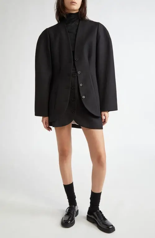 EENK Hourglass Oversized Sleeve Wool Jacket