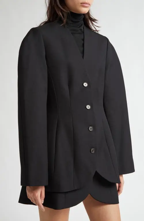EENK Hourglass Oversized Sleeve Wool Jacket