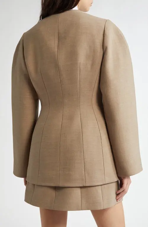 EENK Hourglass Oversize Sleeve Wool Blend Jacket