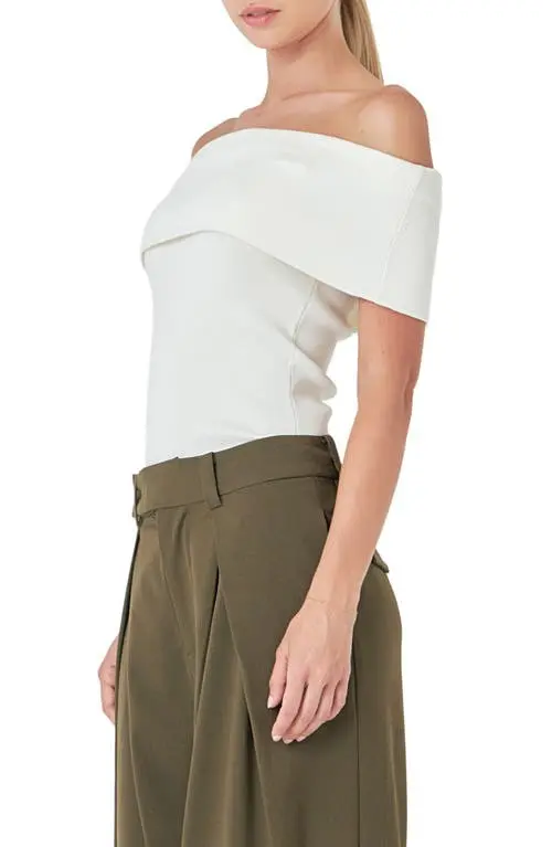 Endless Rose Off-the-shoulder Knit Top