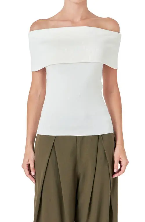 Endless Rose Off-the-shoulder Knit Top