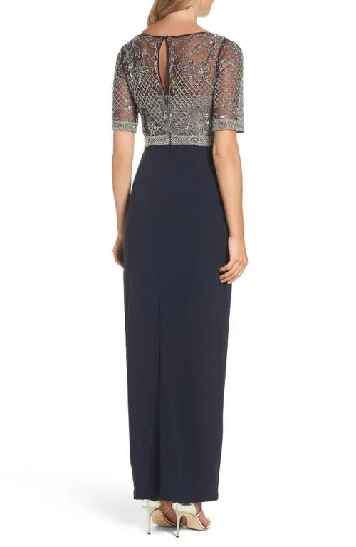 Adrianna Papell Embellished Beaded Gown