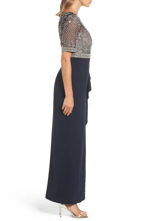 Adrianna Papell Embellished Beaded Gown