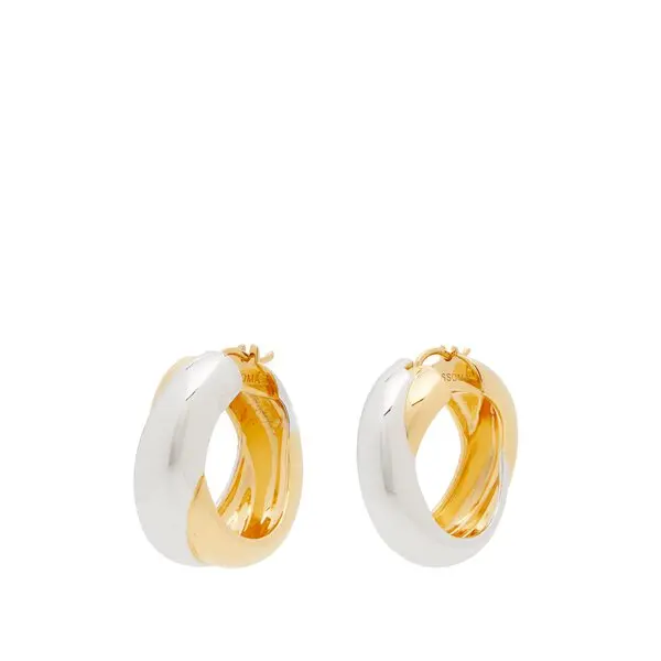 MISSOMA X Lucy Williams Chunky Entwine Medium Hoop Earrings - Gold/silver