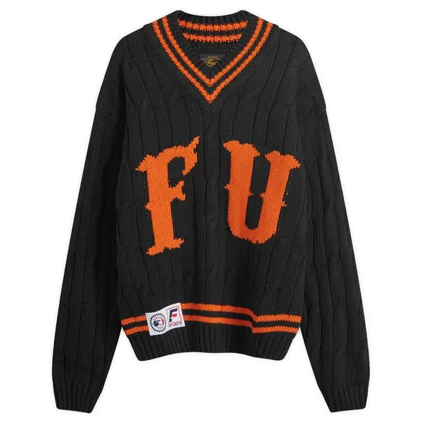 FUCT Letterman V-neck Knitted Jumper