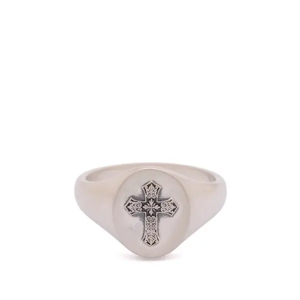 SERGE DENIMES Gothic Cross Ring - Silver