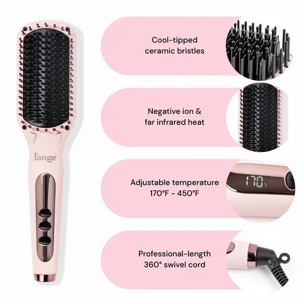 L'ANGE Le Vite Ceramic Straightening Brush - Blush