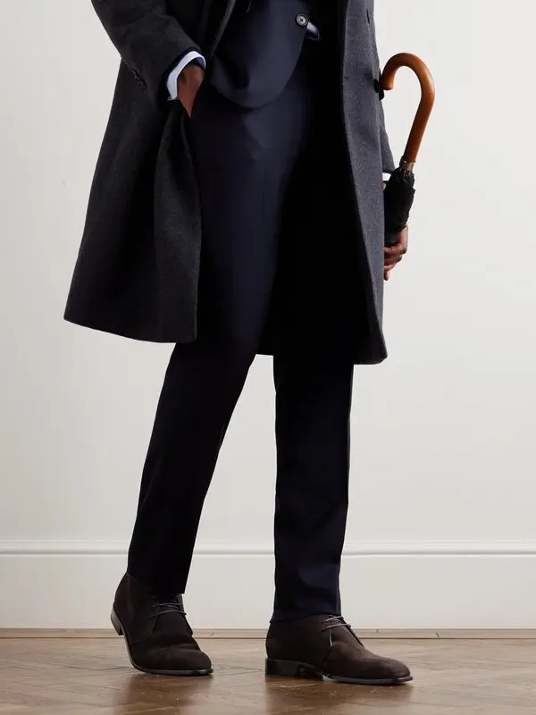 Manolo Blahnik Berwick Suede Chukka Boots - Brown | Editorialist