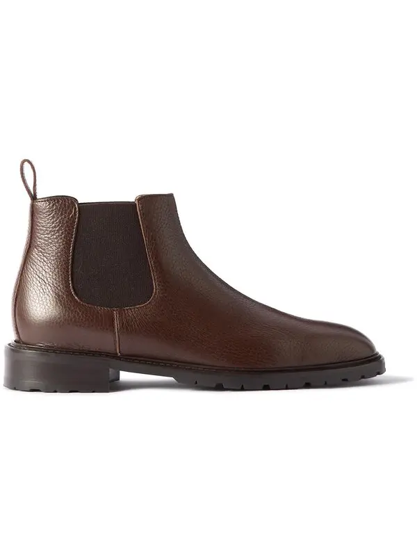 Manolo Blahnik Brompton Full-grain Leather Chelsea Boots - Brown
