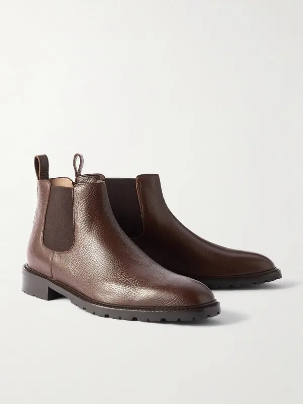 Manolo Blahnik Brompton Full-grain Leather Chelsea Boots - Brown