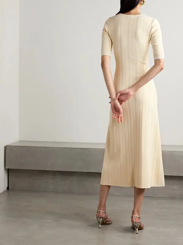 arden knit dress Reformation Arden Knit Dress in Natural