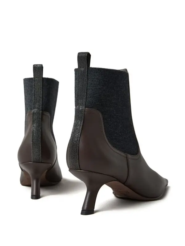 Brunello Cucinelli Monili Chain Detail Chelsea Boots - Brown