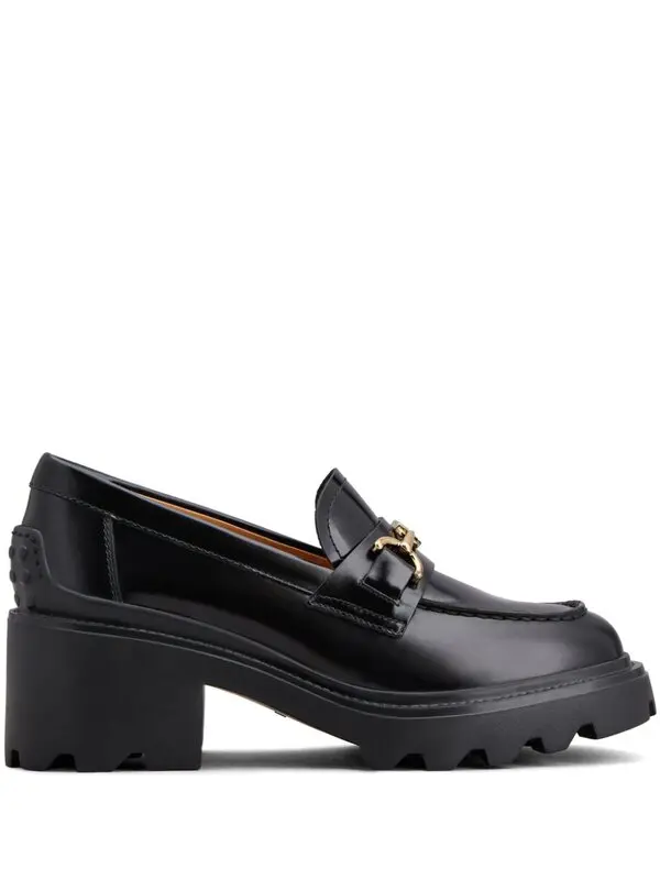 TOD'S 60mm Leather Loafers - Black