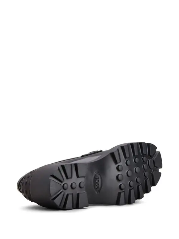 TOD'S 60mm Leather Loafers - Black