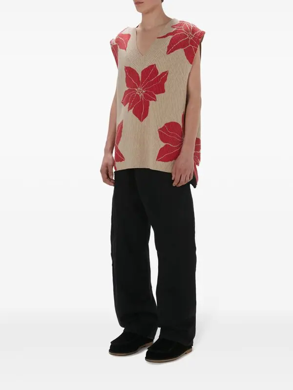 JW Anderson Floral-print Sleeveless Jumper