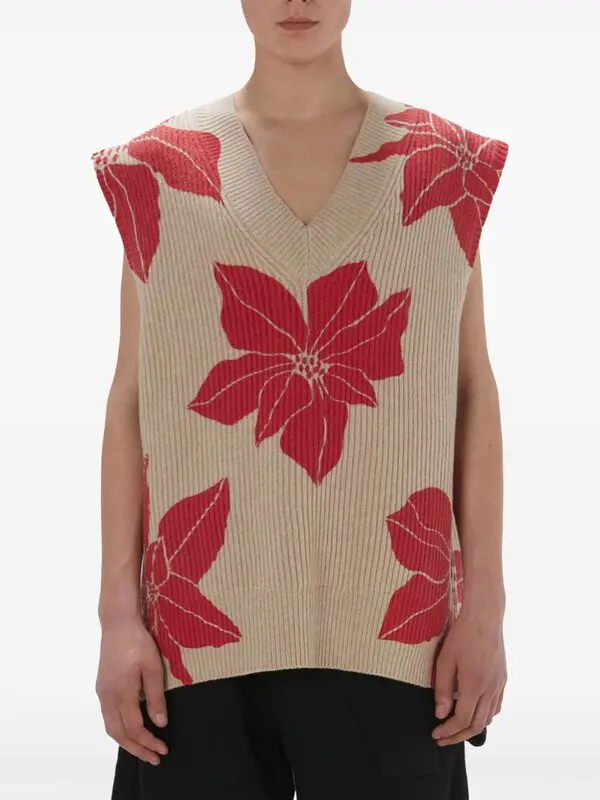 JW Anderson Floral-print Sleeveless Jumper