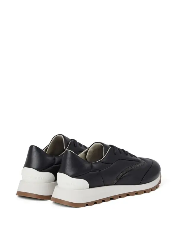 Brunello Cucinelli Monili-chain Leather Sneakers