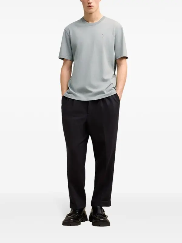 AMI Paris Logo-debossed Organic-cotton T-shirt