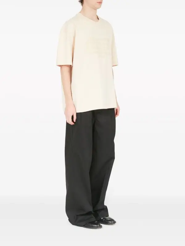 MAISON MARGIELA Embroidered Logo T-shirt - Neutrals